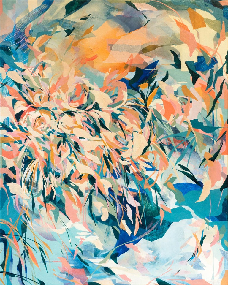 Evan Blackwell-Helgeson - "Hold the Moment" colorful abstract painting ...