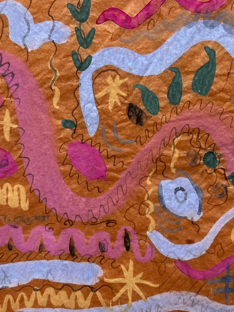 Eve Peri - Abstract Mexican Era Composition For Sale at 1stDibs