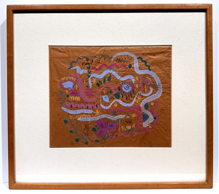 Eve Peri - Abstract Mexican Era Composition For Sale at 1stDibs