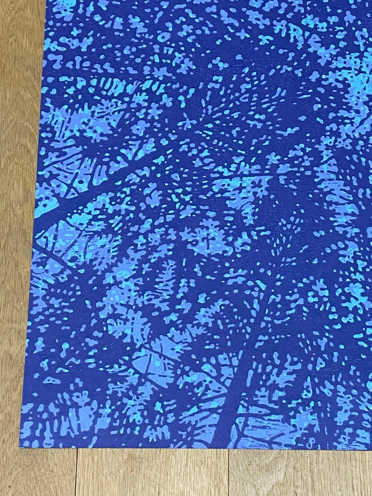 Eve Stockton - Woodland Skyscape 45, Woodcut Print of Forest Sky with ...