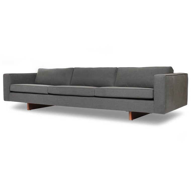 Even Arm Sofa in Grey Felt by Jens Risom at 1stDibs | felt couch, grey ...