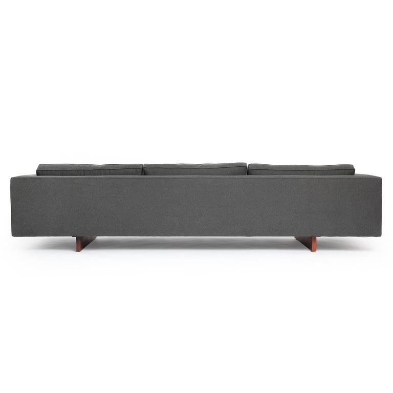 Even Arm Sofa in Grey Felt by Jens Risom at 1stDibs | felt couch, grey ...