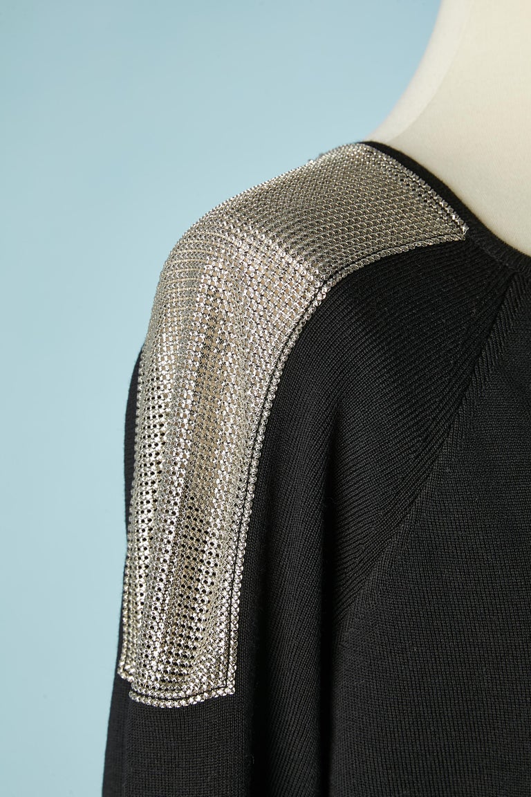 Evening cardigan with metal mesh shoulder Versace For Sale at 1stDibs