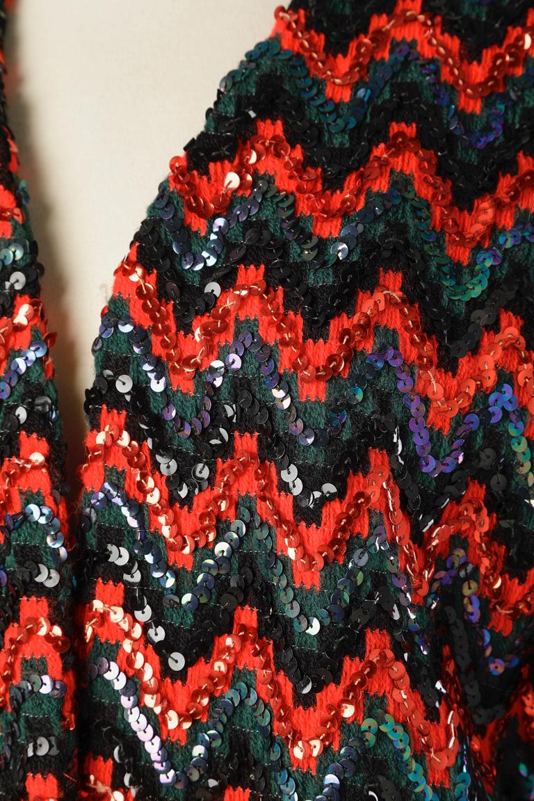 Evening jacket in sequin on a knit base Something! by Oscar de la Renta ...