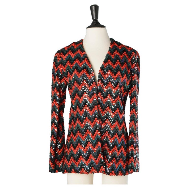 Evening jacket in sequin on a knit base Something! by Oscar de la Renta ...