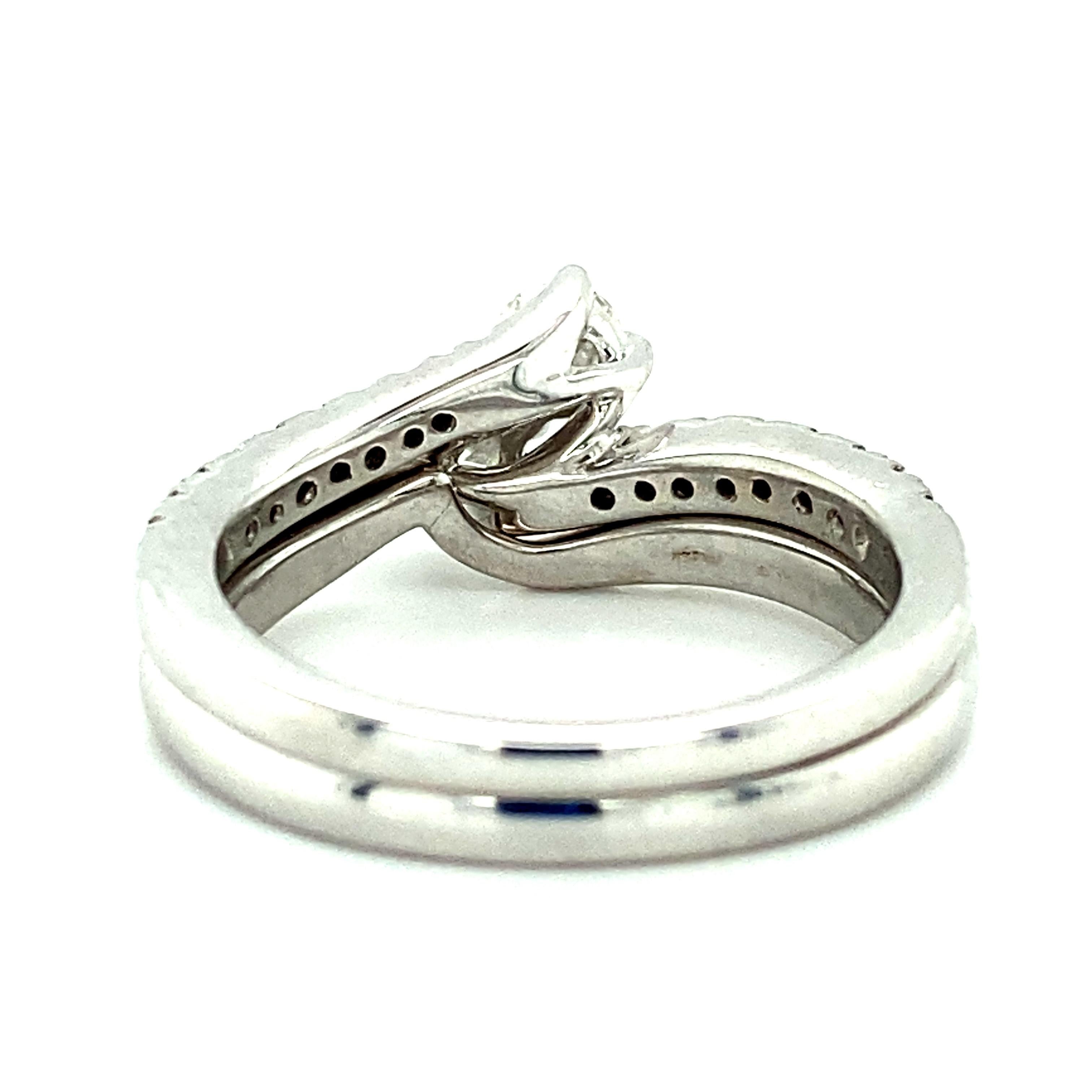 Ever Us 1.00 Carat Twin Diamond Bypass Ring Set in 14 Karat Gold at ...