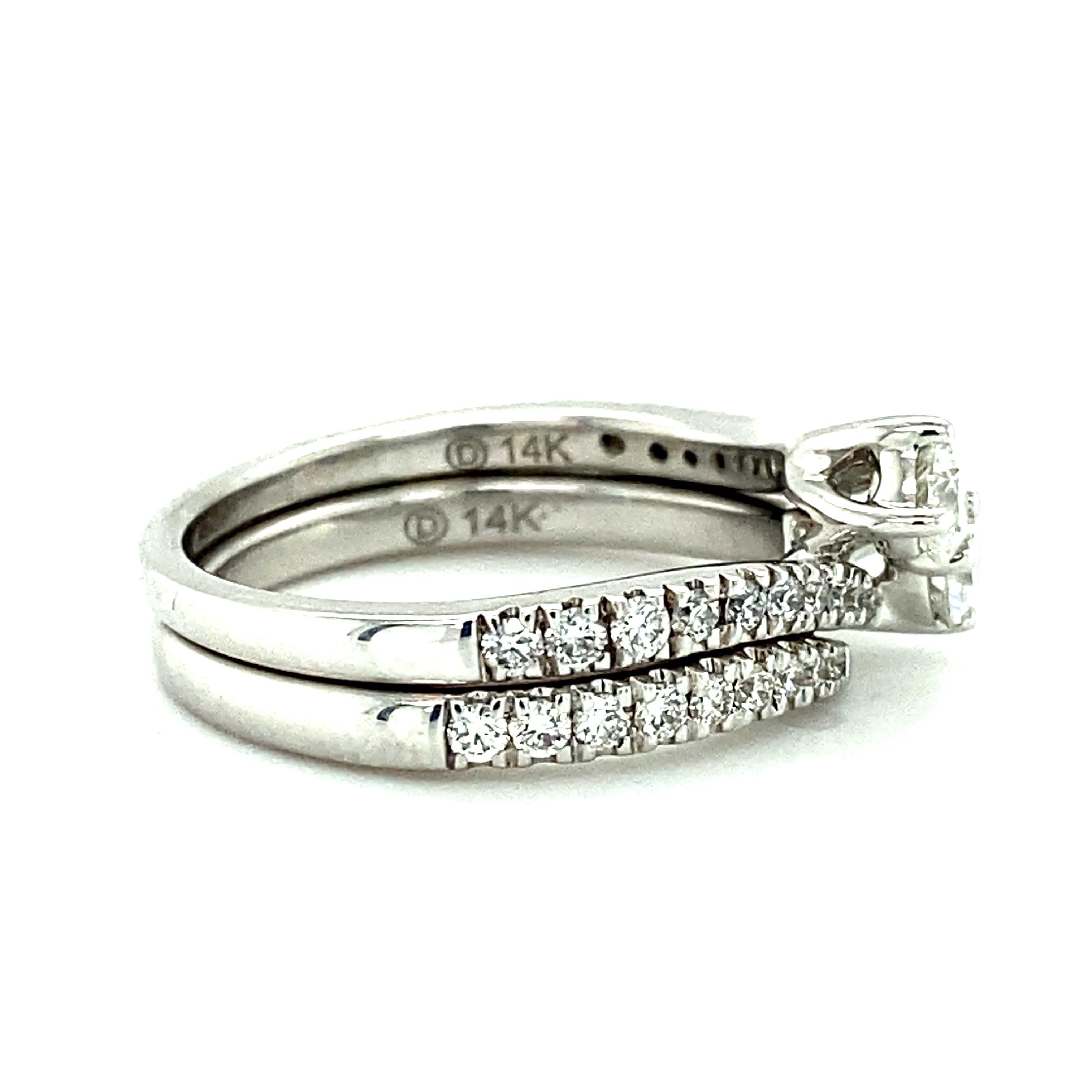 Ever Us 1.00 Carat Twin Diamond Bypass Ring Set in 14 Karat Gold at ...