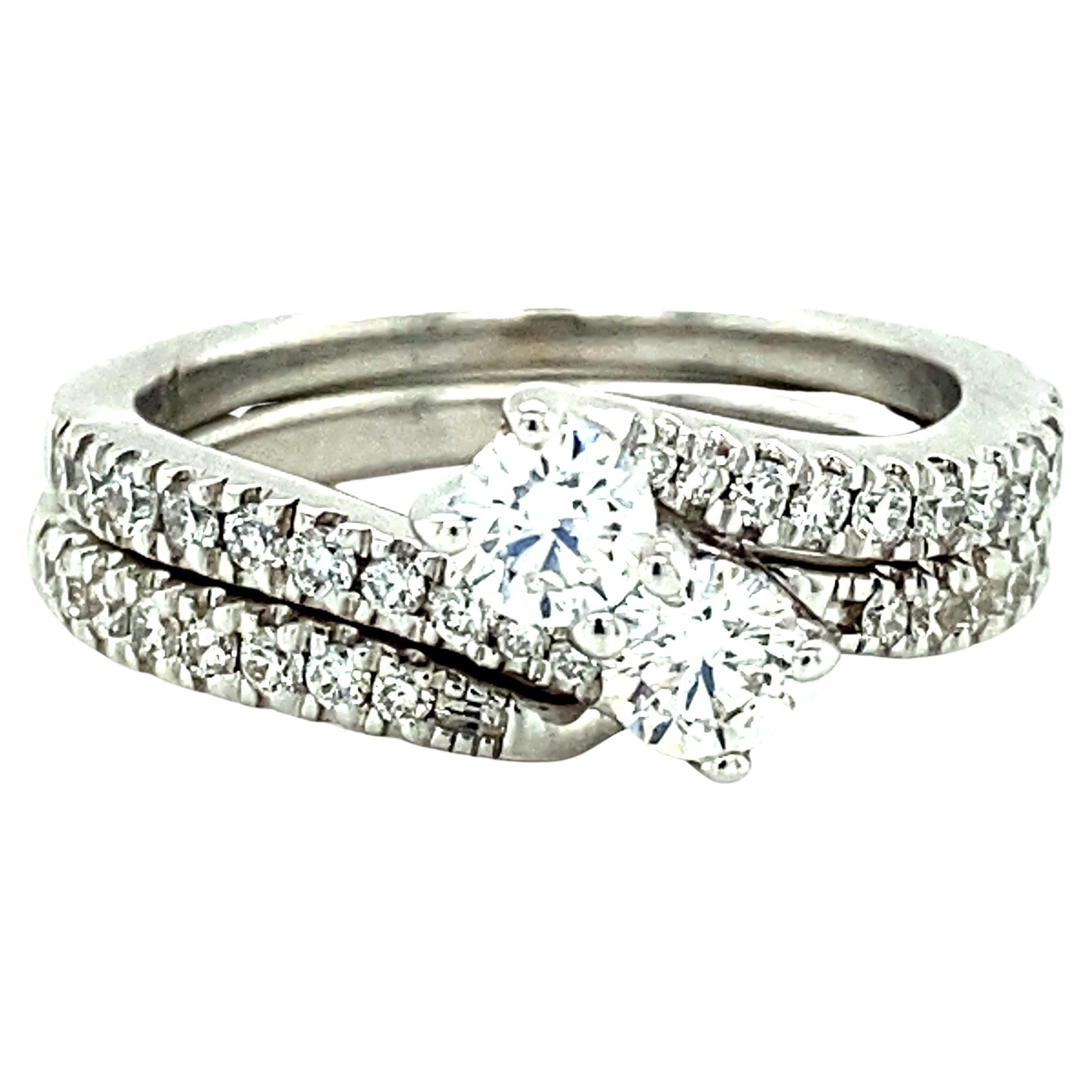 Ever Us 1.00 Carat Twin Diamond Bypass Ring Set in 14 Karat Gold at ...