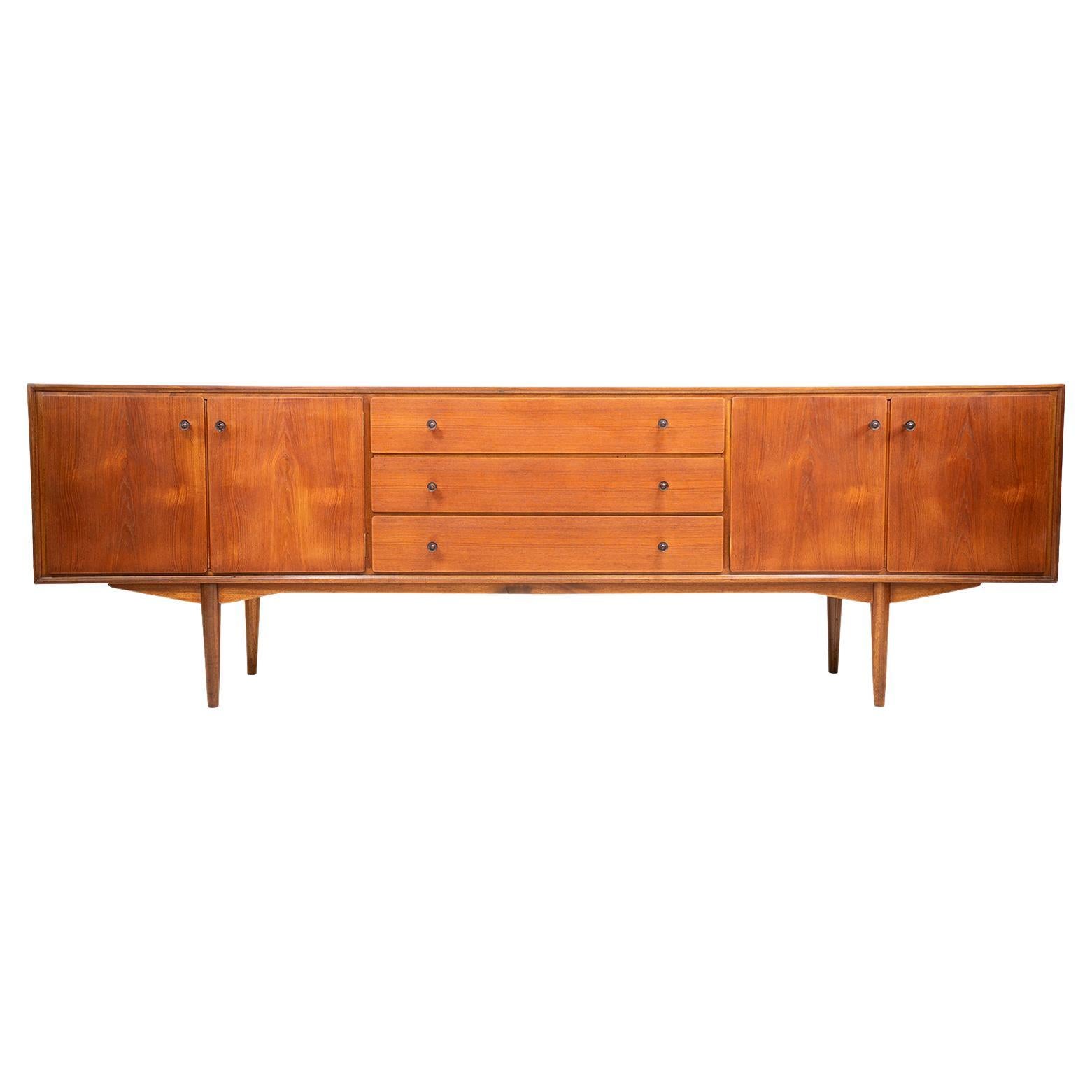 Teak Mid Century Modern Low Sideboard at 1stDibs