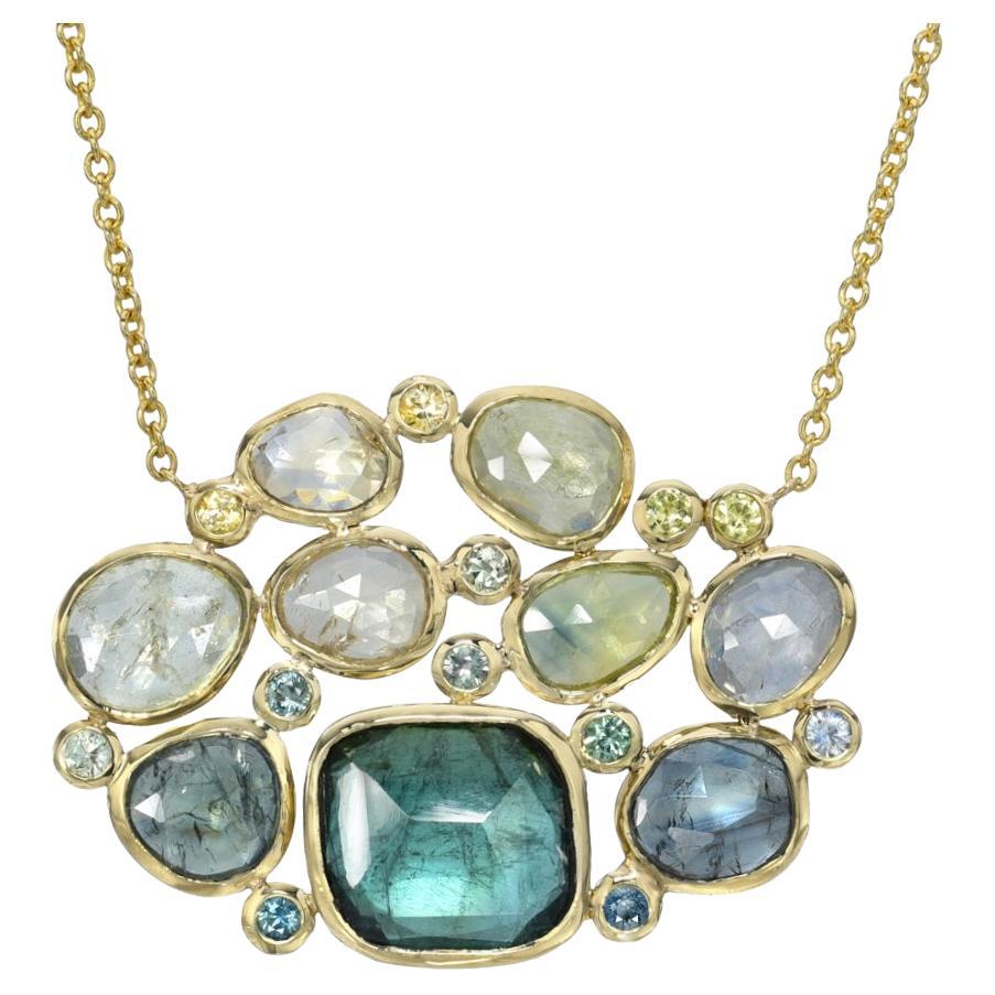 Night Becomes Her Emerald and Opal Necklace in 14k Gold by NIXIN ...