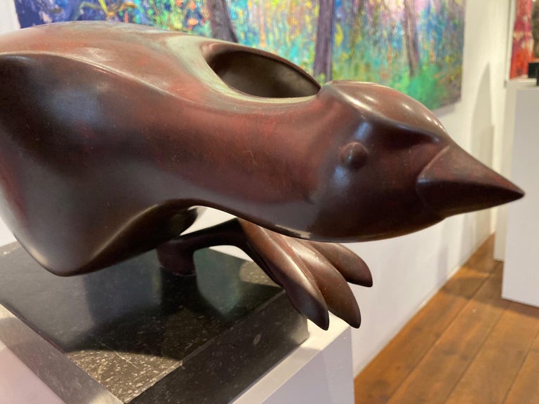 Evert den Hartog - Opvliegende Meerkoet Flying Coot Bronze Sculpture ...