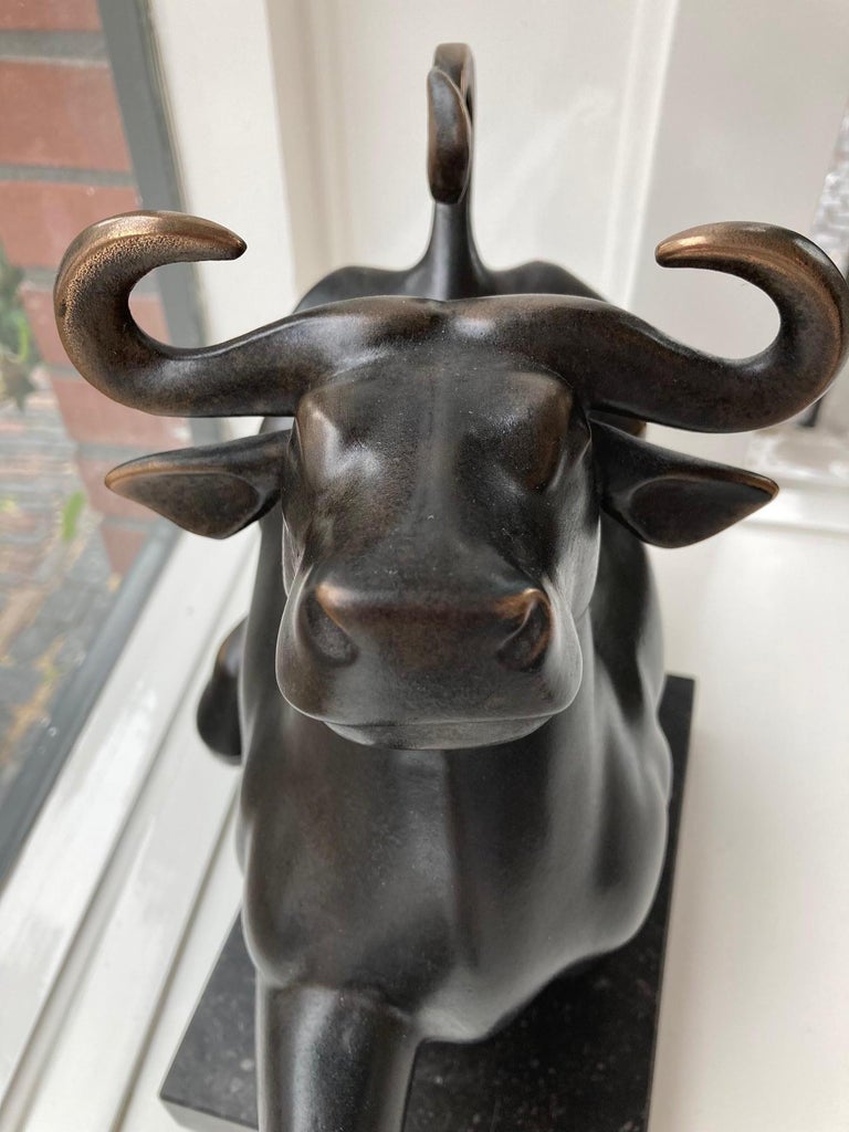 Evert den Hartog - Rennende Stier no. 7 Running Bull Sculpture Resin Bronze Coating In Stock at ...