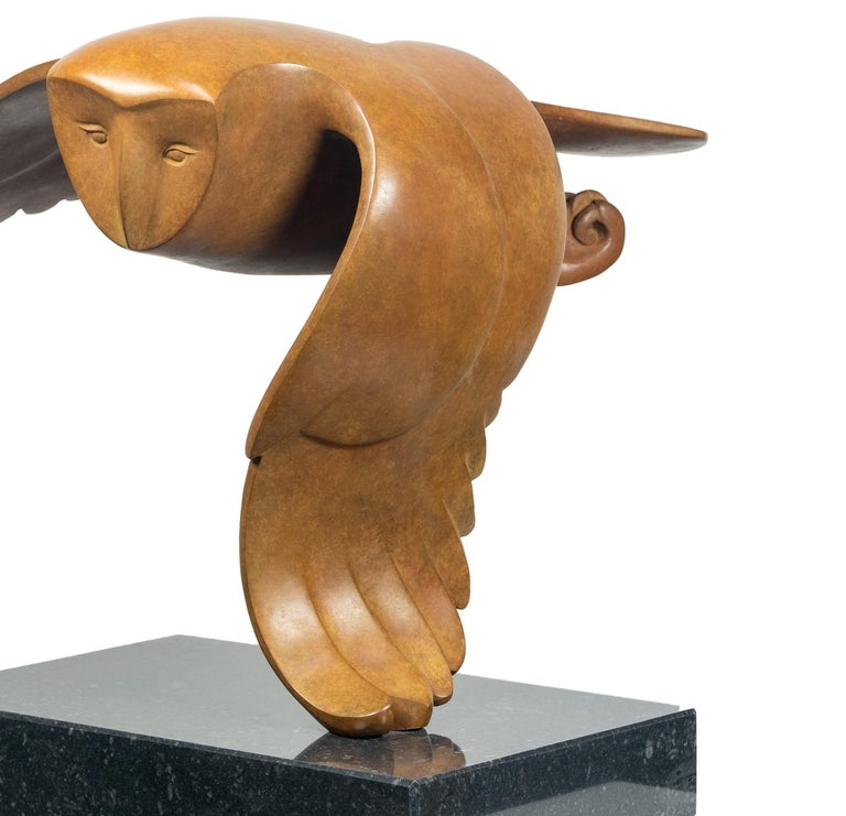 Evert den Hartog - Vliegende Uil no. 5 (Flying Owl) Bird Bronze ...