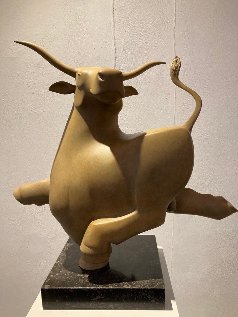 Evert den Hartog - Wandelende Stier no. 3 Groot - Big Walking Bull Bronze Sculpture Animal In ...