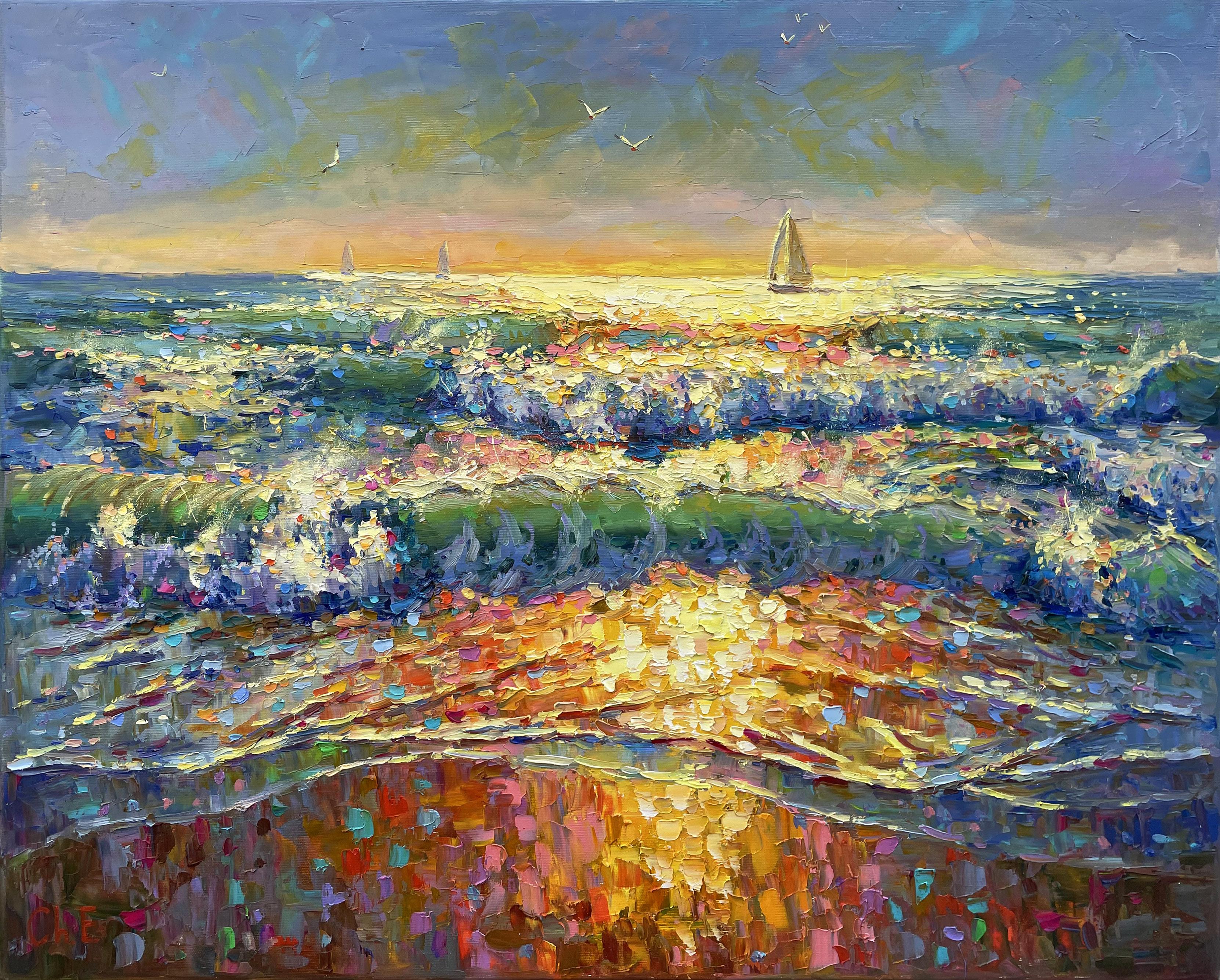 Elena Sokolova - Coastal scene, Painting, Oil on Canvas For Sale at 1stDibs