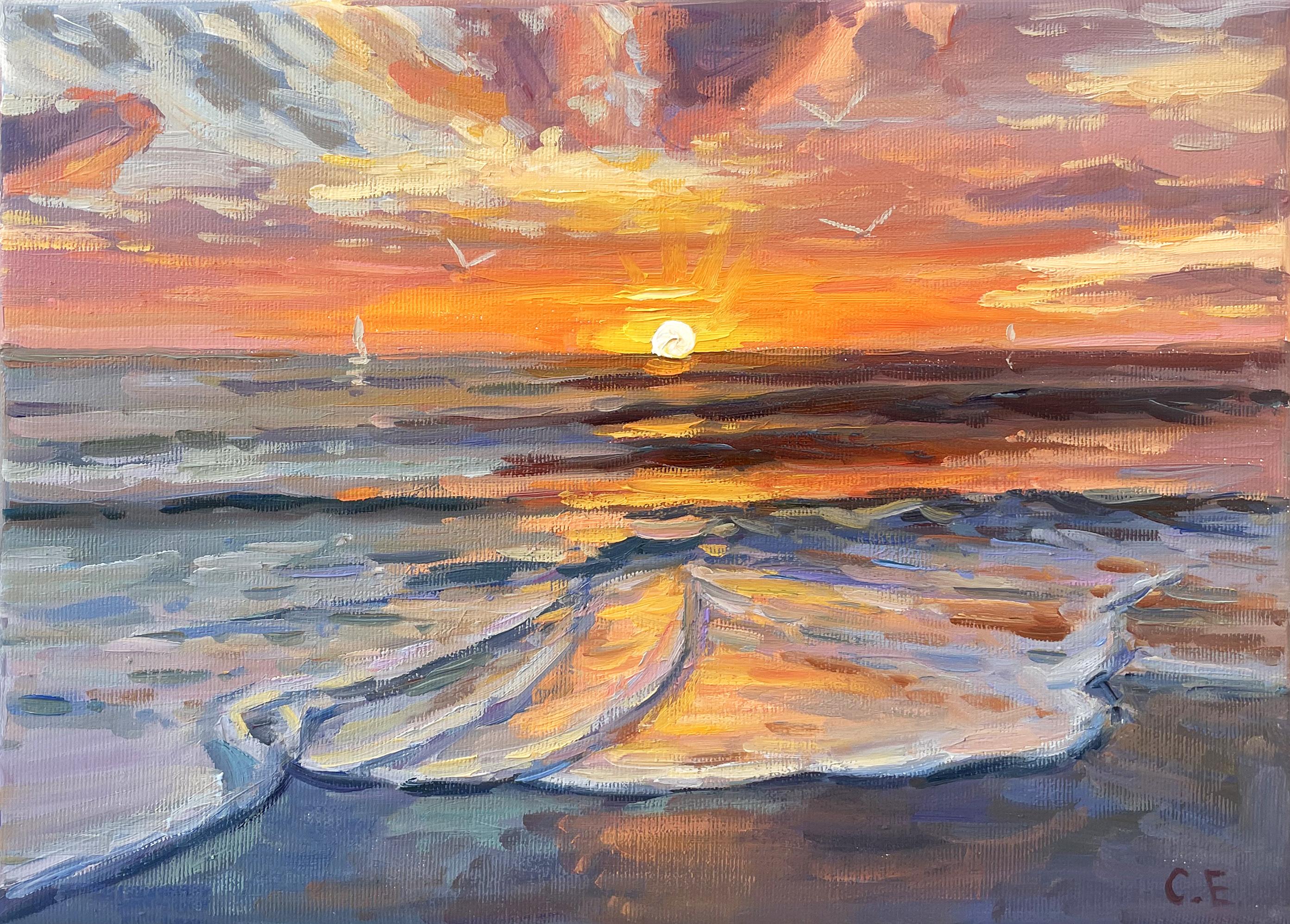Elena Sokolova - Coastal scene, Painting, Oil on Canvas For Sale at 1stDibs