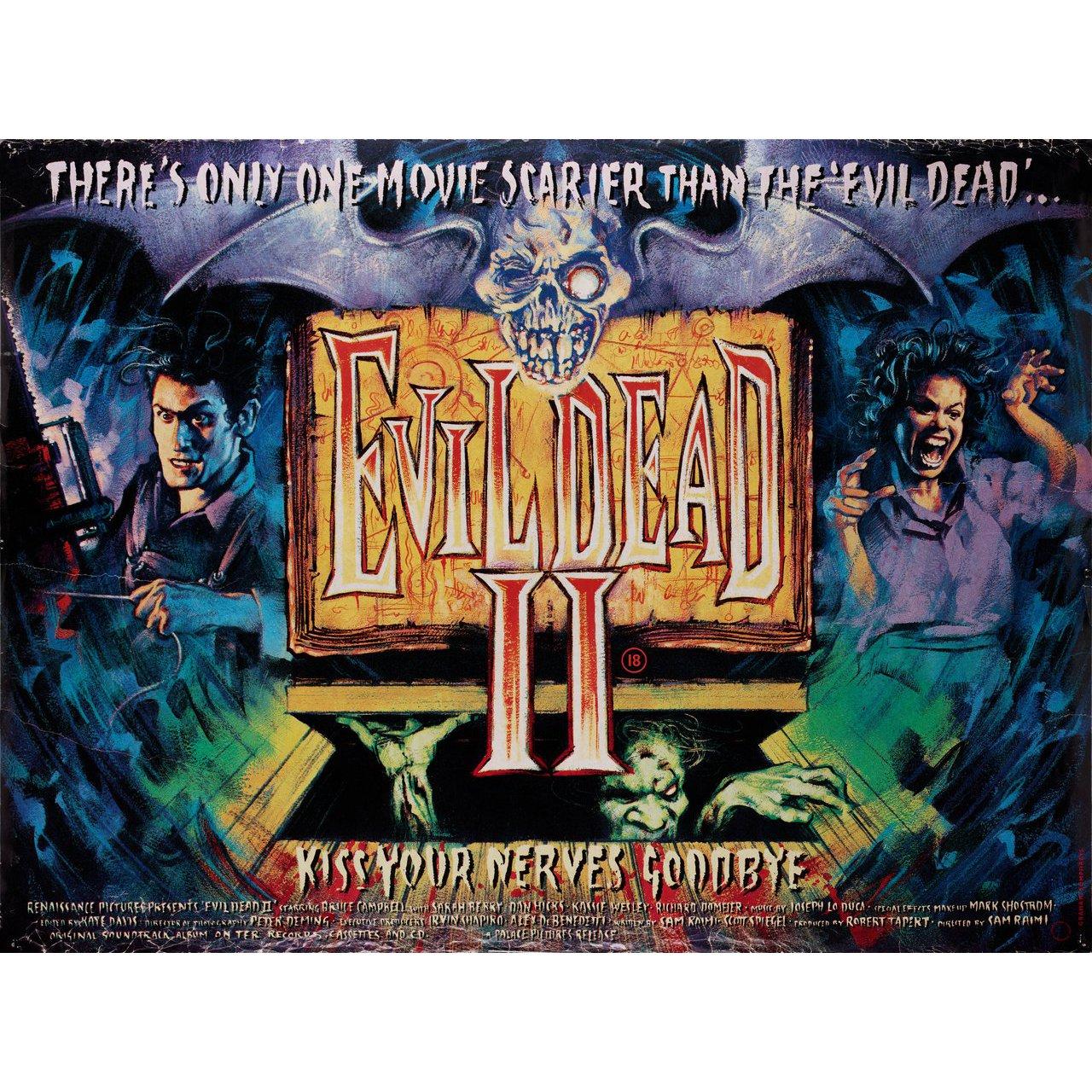 Evil Dead II 1987 British Quad Film Poster For Sale at 1stDibs