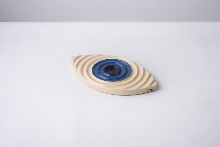 Evil Eye Ceramic Tray For Sale at 1stDibs