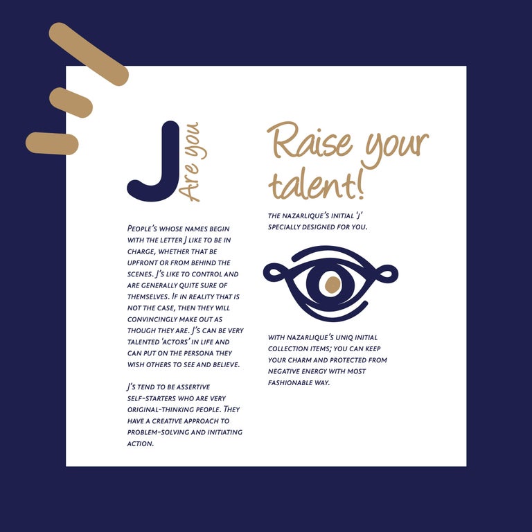 Evil Eye Diamond J Initial 14K Yellow Gold Letter Necklace, Christmas ...