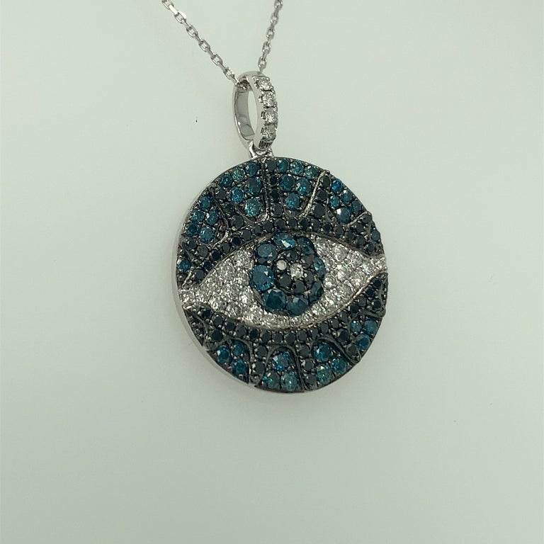 Evil Eye Diamond Pendant For Sale at 1stDibs