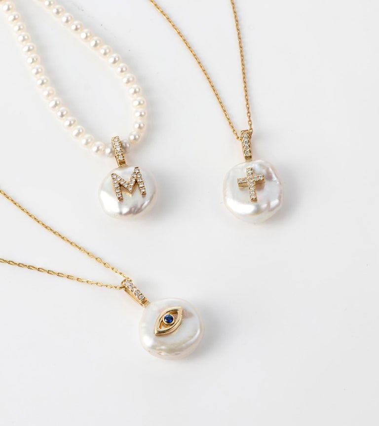 EVIL EYE Pearl NECKLACE For Sale at 1stDibs