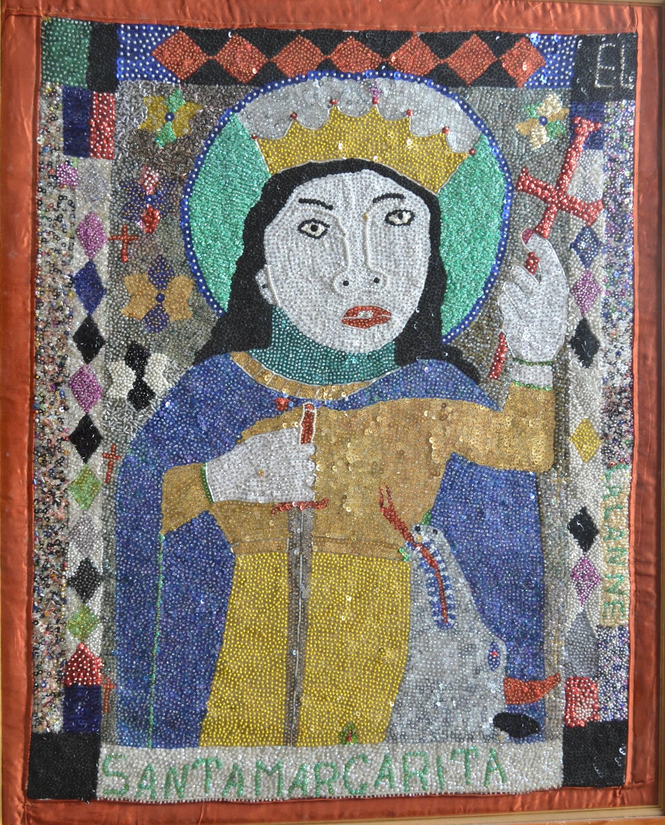 Unknown - Haitian Voodoo Beaded Flag with Gran Bwa signed "Claude" For ...