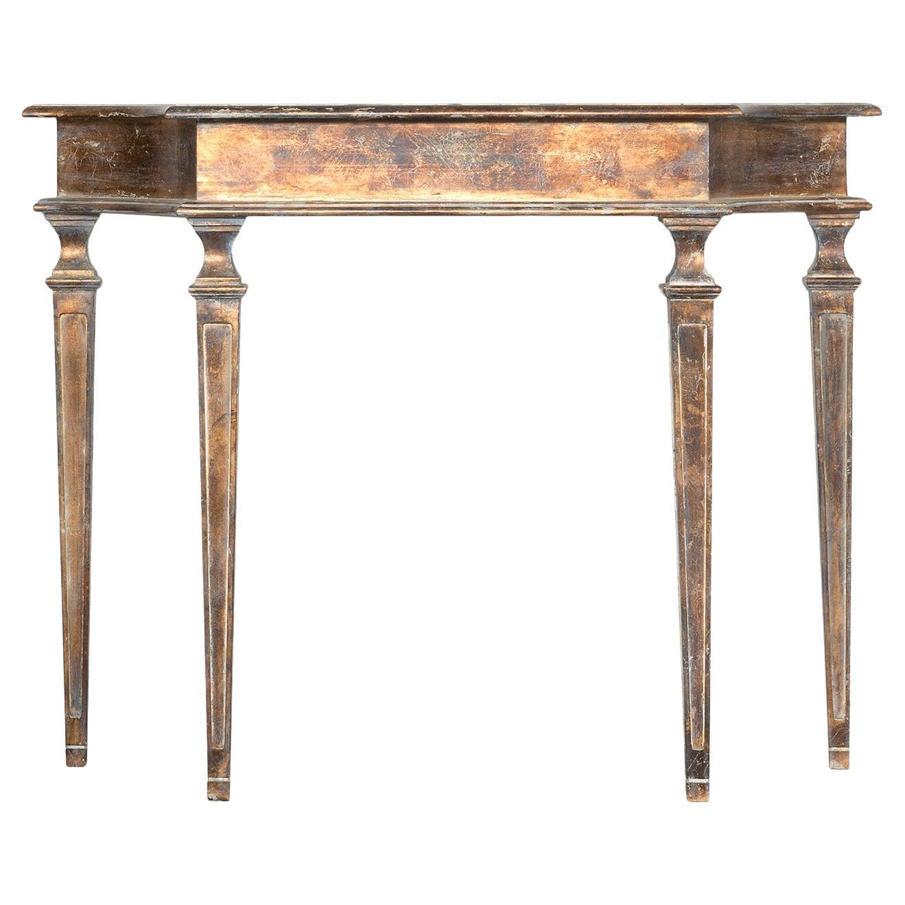 Paradisea Decorated Wood Console For Sale at 1stDibs