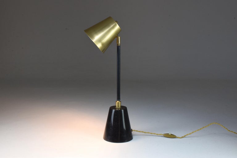 Evolution Contemporary Brass Table Lamp, Flow Collection For Sale at ...