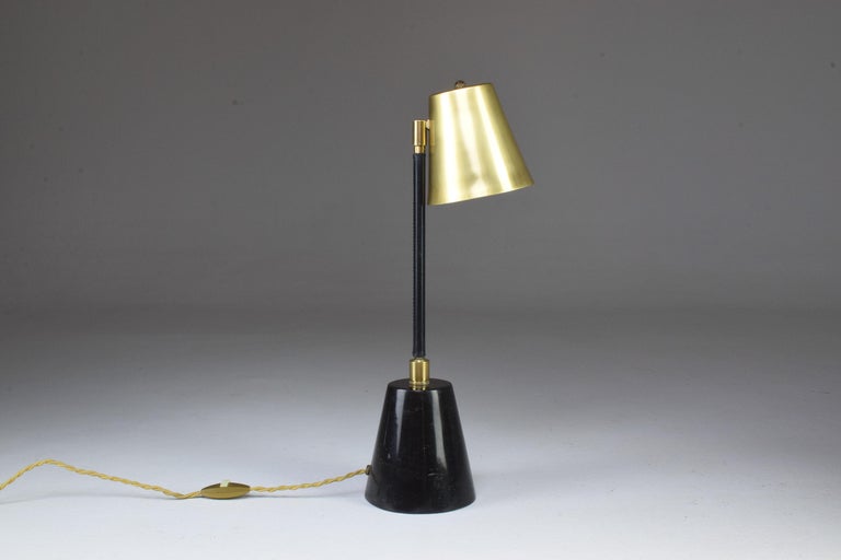 Evolution Contemporary Brass Table Lamp, Flow Collection For Sale at ...