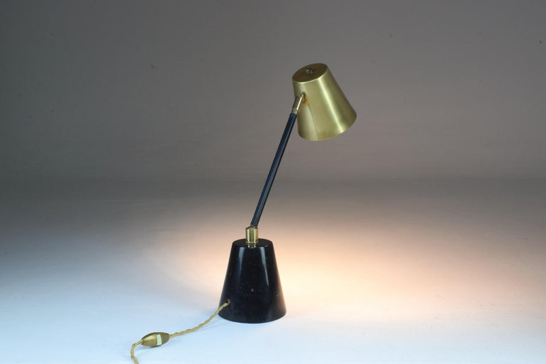 Evolution Contemporary Brass Table Lamp, Flow Collection For Sale at ...