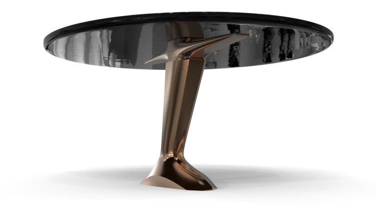"Evoluzione" Limited Edition Table with Bronze and Stainless Steel For ...