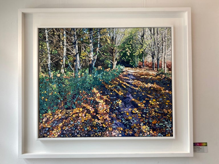 Ewa Adams - Glorious Autumn - Sunlight and Figurative Trees: Acrylic on ...