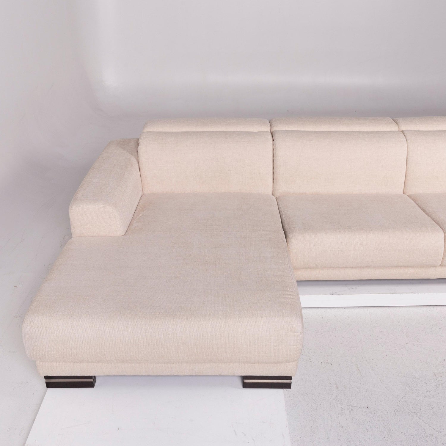 Cream Fabric Corner Sofa Bed | Baci Living Room