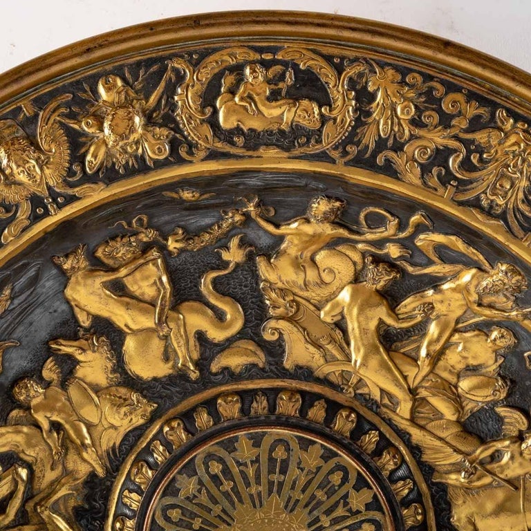 Ewer with Its Patinated and Gilded Brass Basin, 19th Century For Sale ...