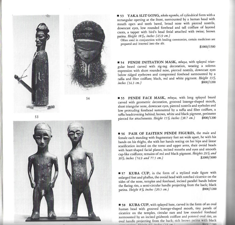 Ex Sotheby's 1983 Yaka Slit Gong Drum with Stick Congo Tribal African ...