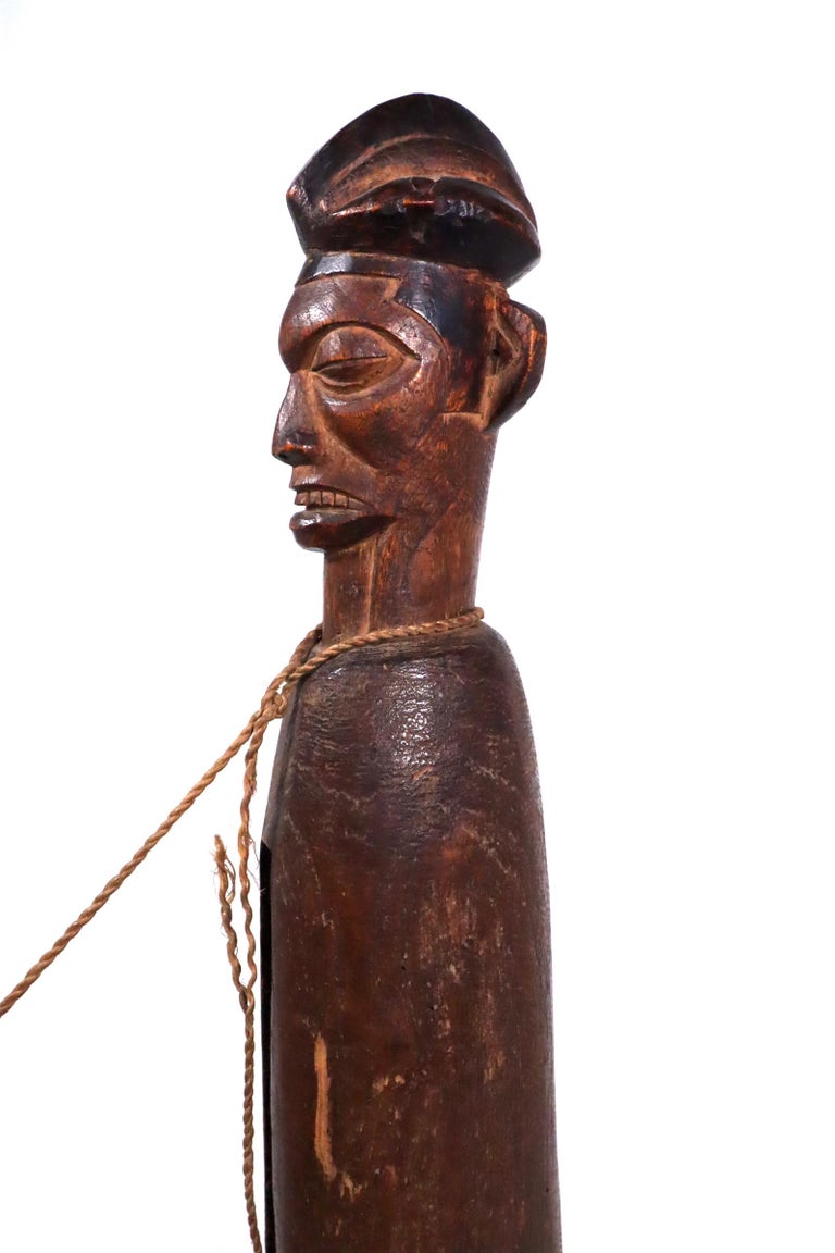 Ex Sotheby's 1983 Yaka Slit Gong Drum with Stick Congo Tribal African ...