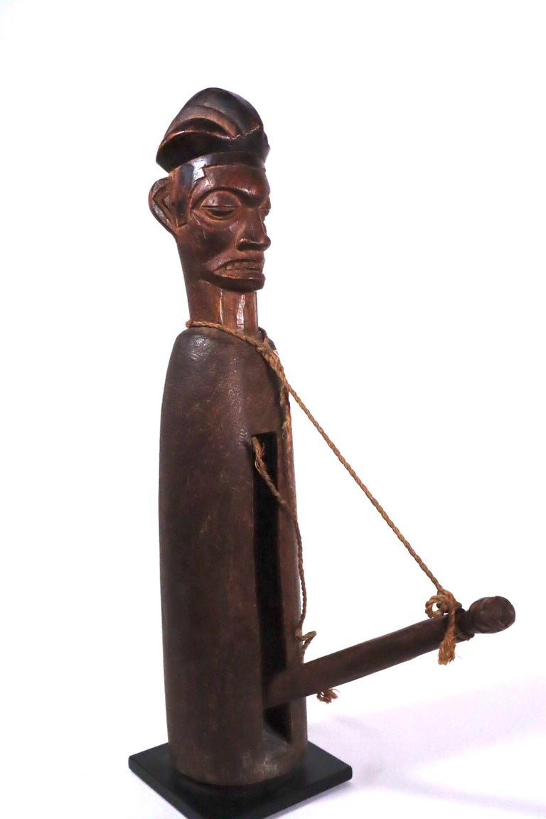 Ex Sotheby's 1983 Yaka Slit Gong Drum with Stick Congo Tribal African ...