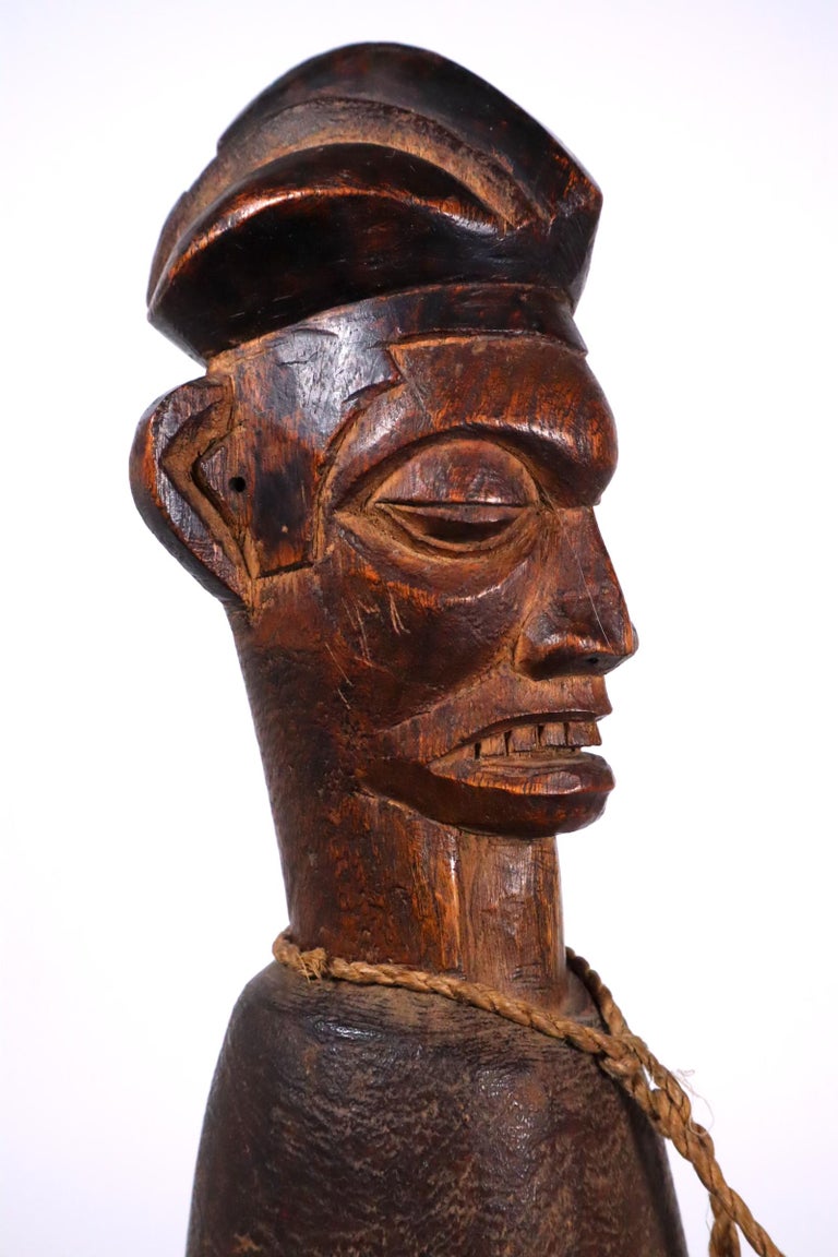 Ex Sotheby's 1983 Yaka Slit Gong Drum with Stick Congo Tribal African ...