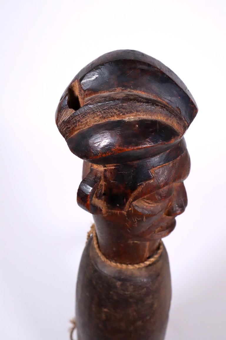 Ex Sotheby's 1983 Yaka Slit Gong Drum with Stick Congo Tribal African ...