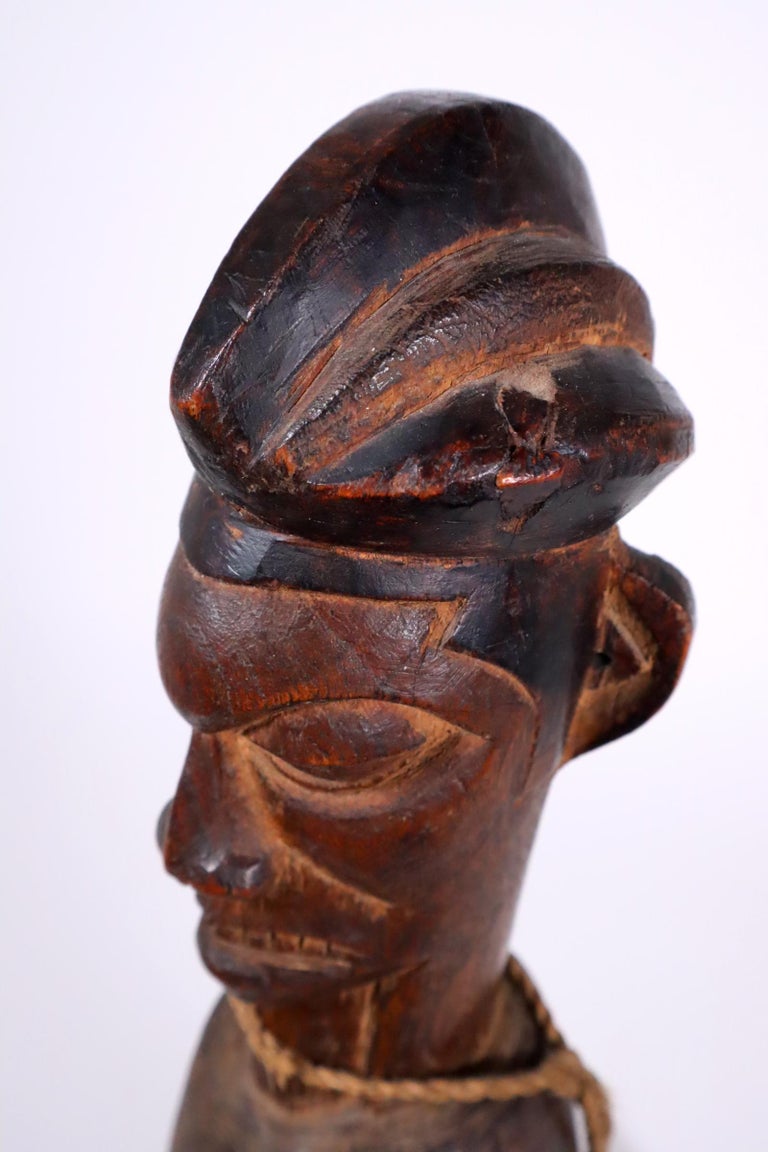 Ex Sotheby's 1983 Yaka Slit Gong Drum with Stick Congo Tribal African ...