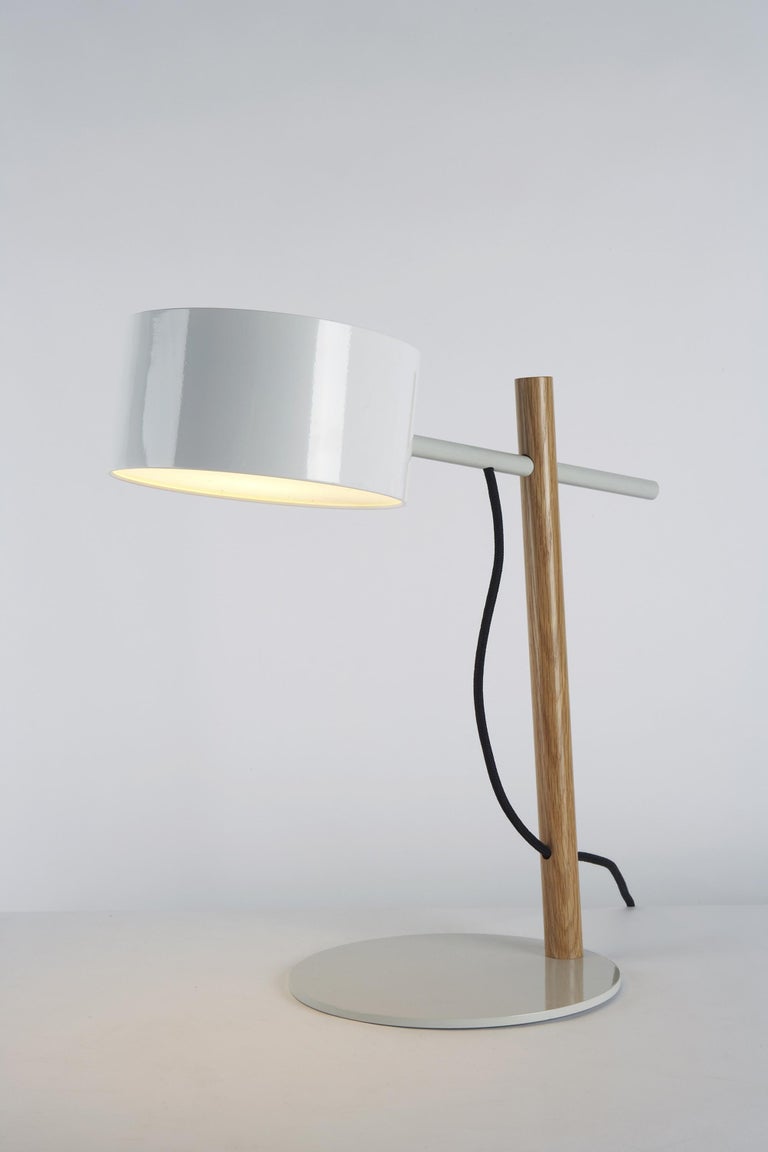 Excel Desk Lamp in Red and Oak by Rich Brilliant Willing for Roll and ...