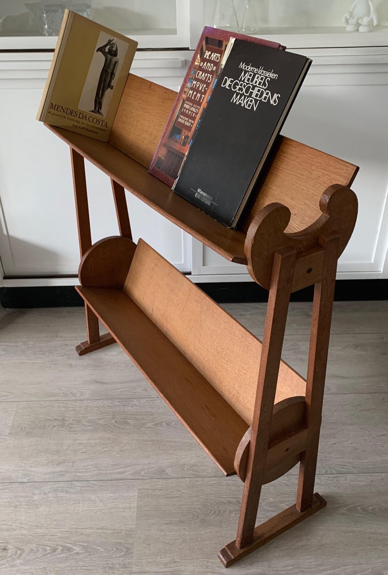 Excellent and Good Size 1910s Arts and Crafts Two-Tier Oak Bookcase or ...