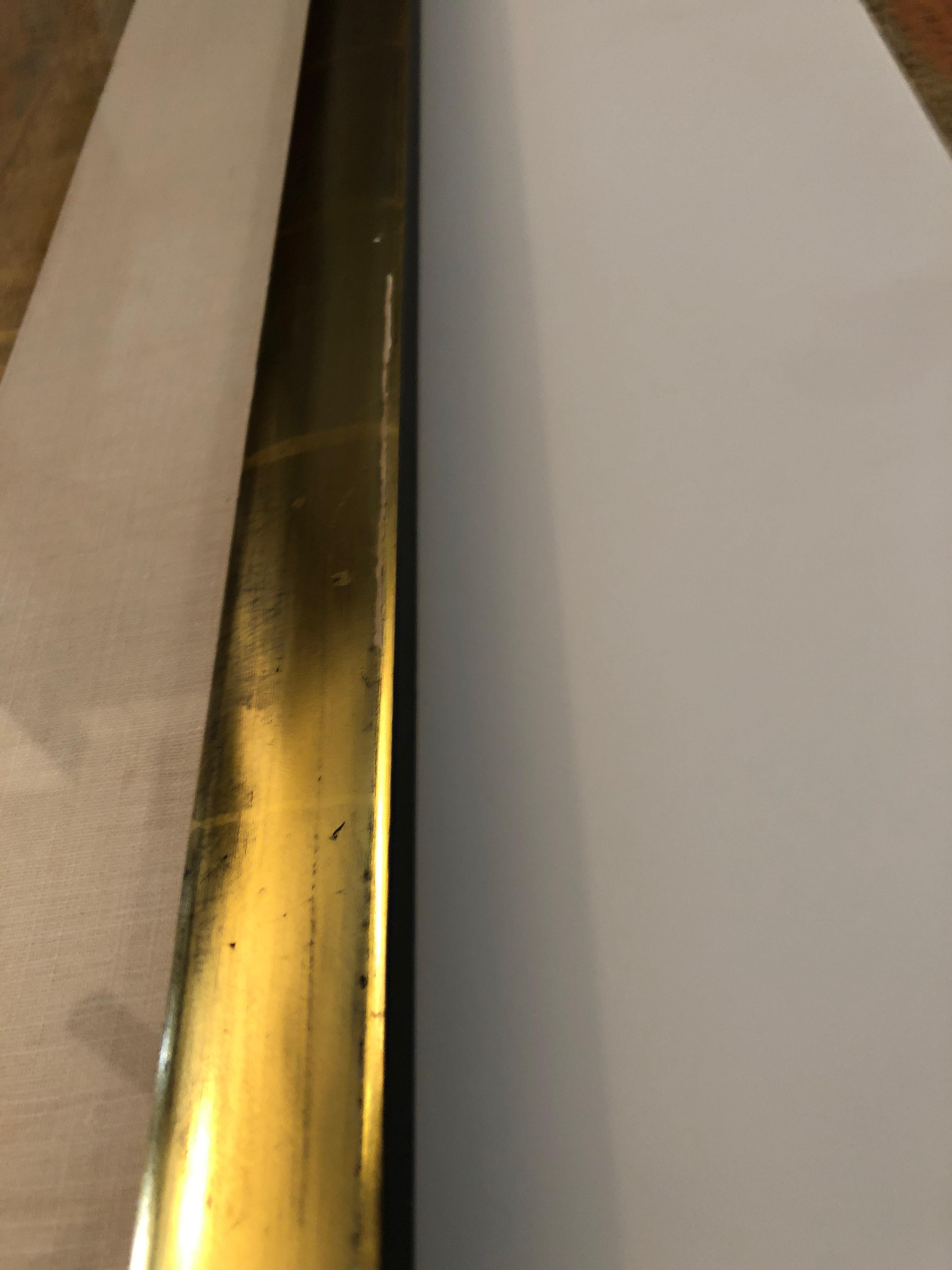 Exceptional 19th Century Gold Leaf and Hand Painted Scroll in Gilt ...