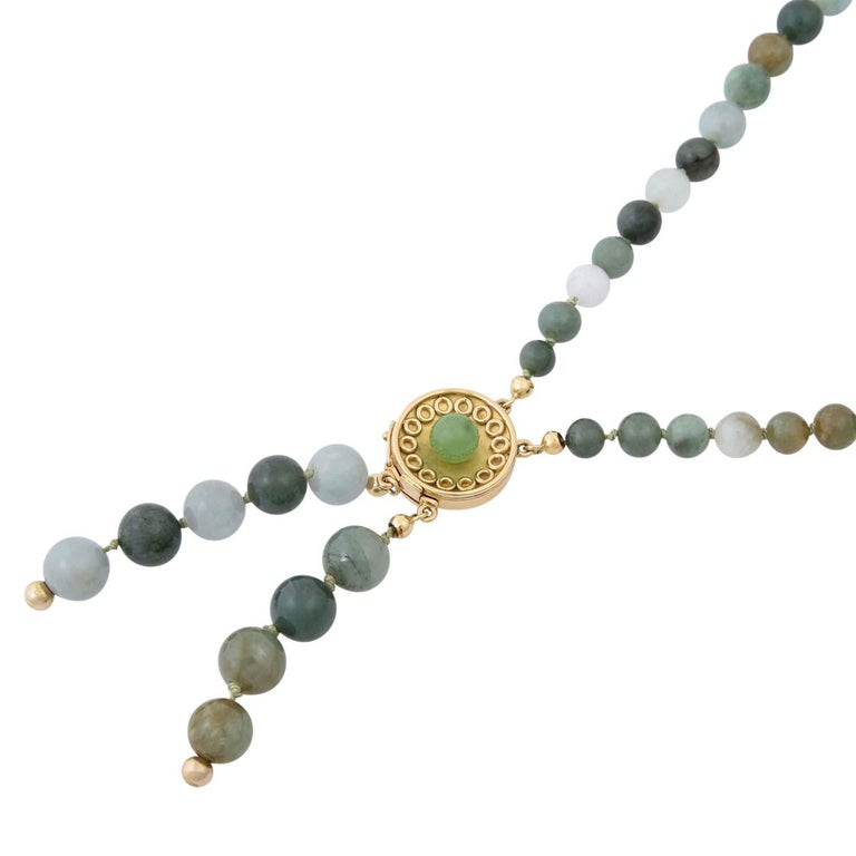 Exceptional 4-Piece Jewelry Set with Jade Balls For Sale at 1stDibs