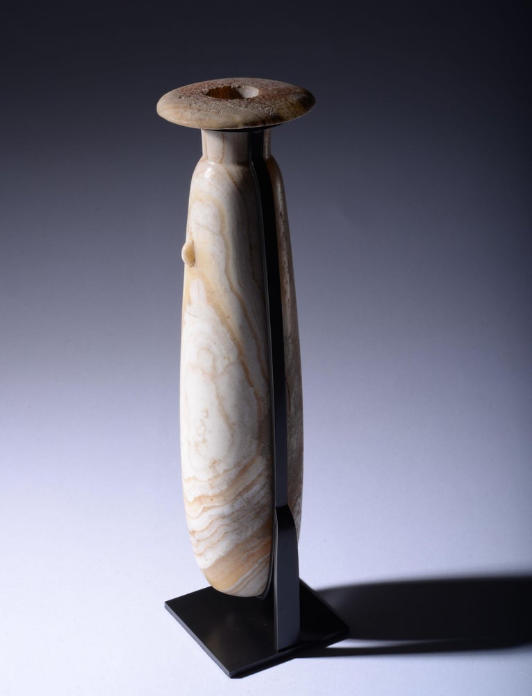 Exceptional Ancient Egyptian Alabaster Perfume Vessel For Sale at 1stDibs