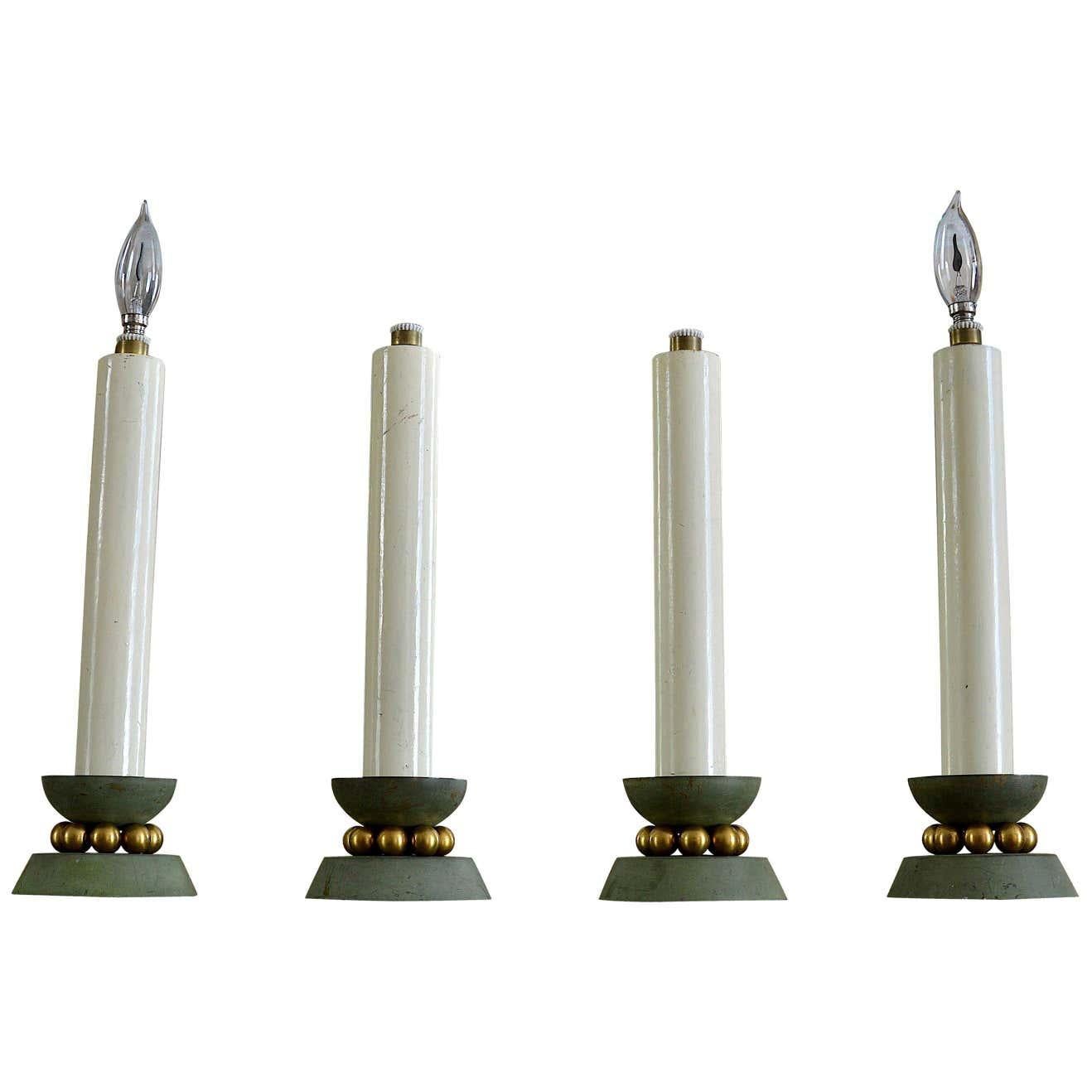 Handsome Library Book Press Lamp and Candlestick Lamp For Sale at 1stDibs