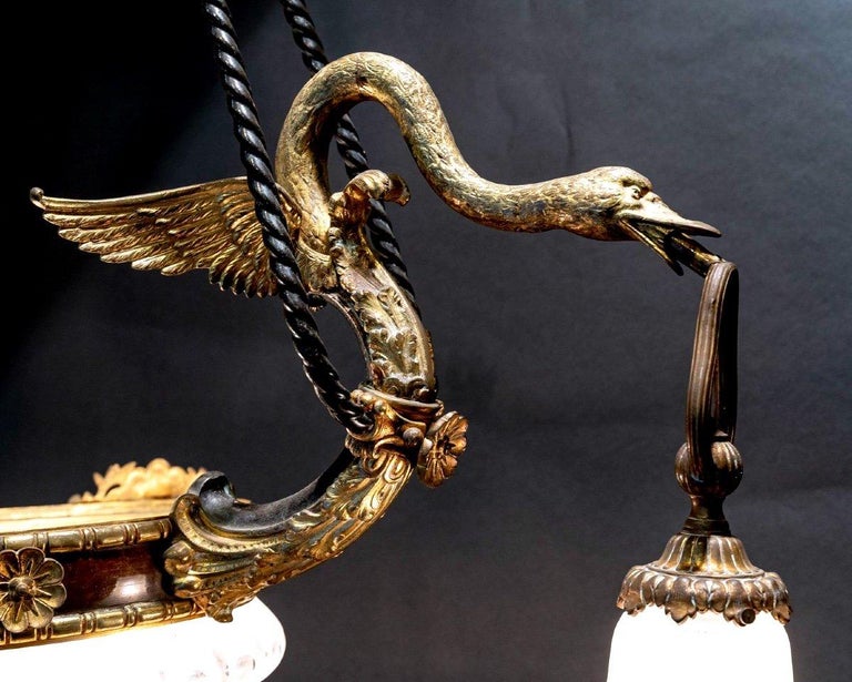 Exceptional and Rare Empire Chandelier Crystal Gilt Bronze and ...