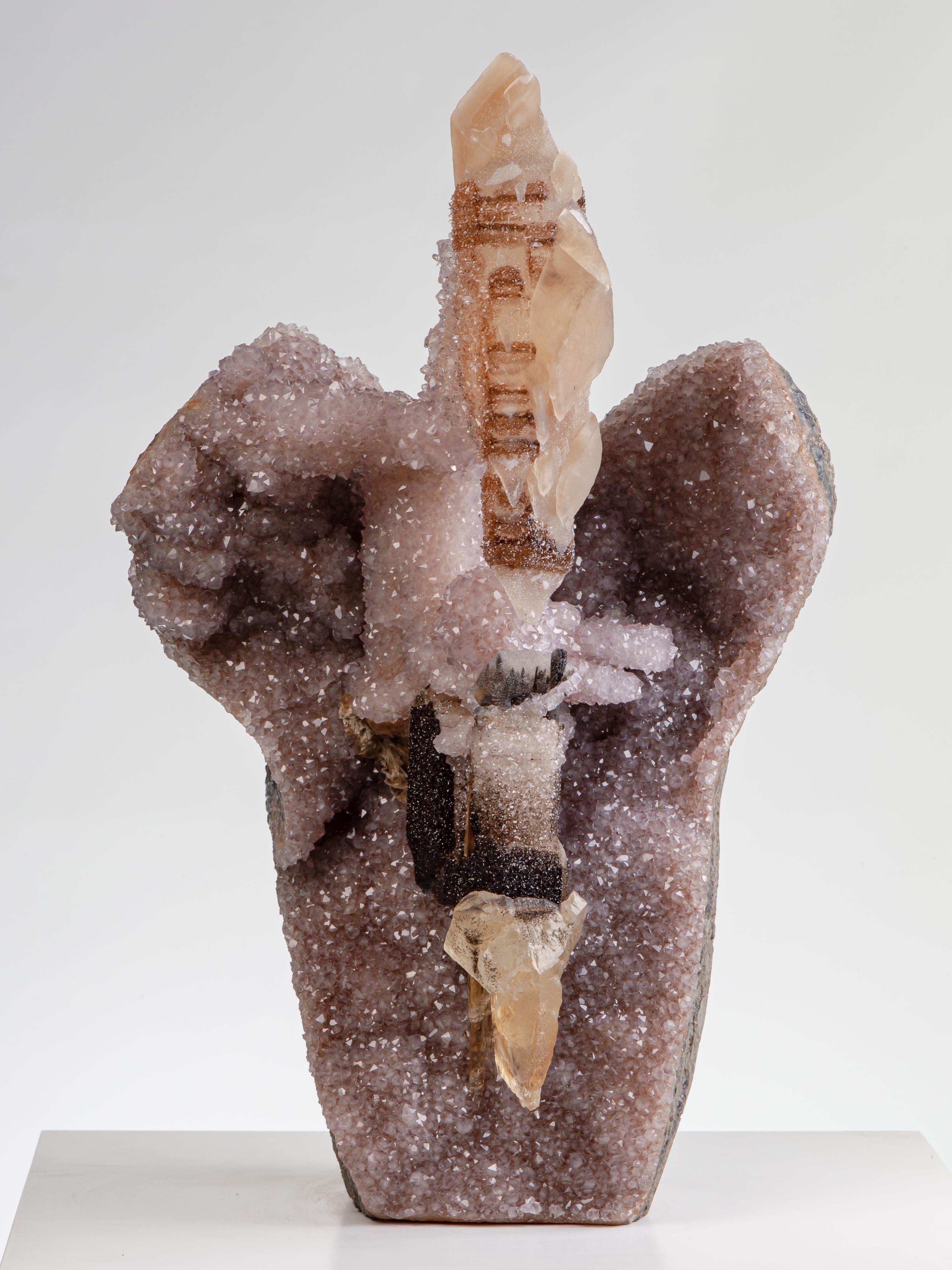 Exceptional “Angel” Amethyst Formation, Calcite, Agate, Quartz For Sale ...