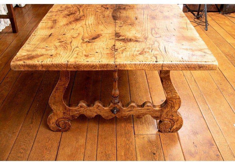 Exceptional Antique European Trestle Table For Sale at 1stDibs
