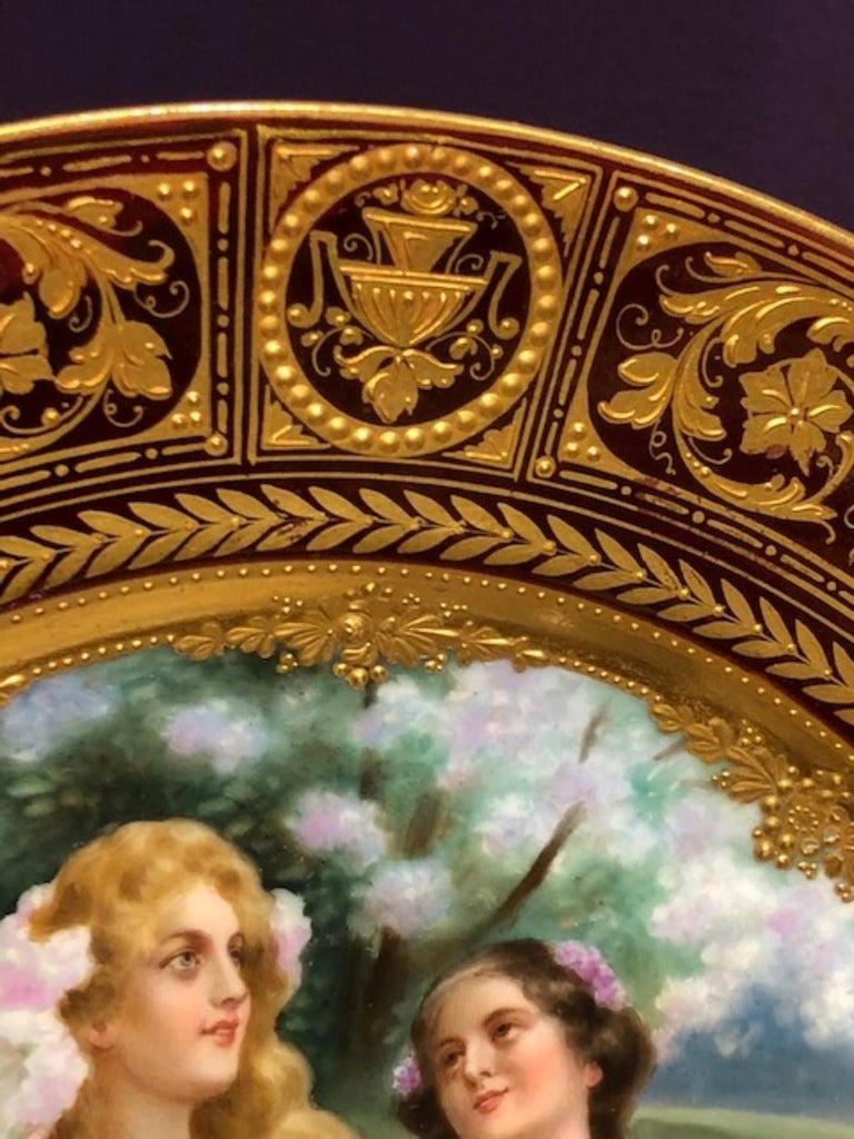 Exceptional Antique Hand Painted Royal Vienna Porcelain Plate with ...